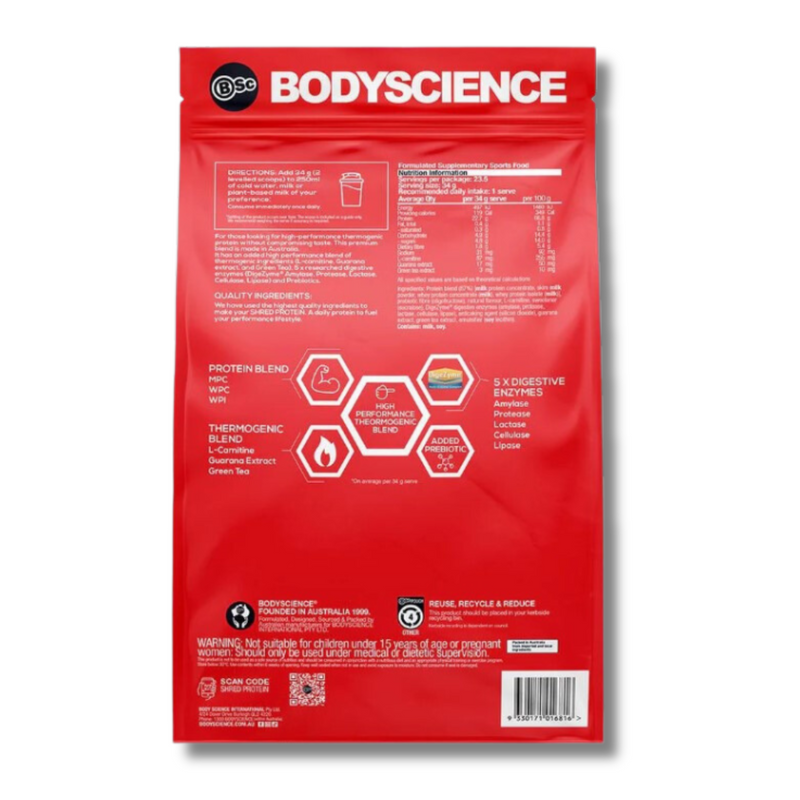 Body Science Shred Protein 800g - Vanilla
