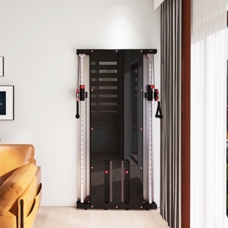 Muscle Motion FT1012 Wall Mounted Dual Weight Stack Cable Pulley Stati ...