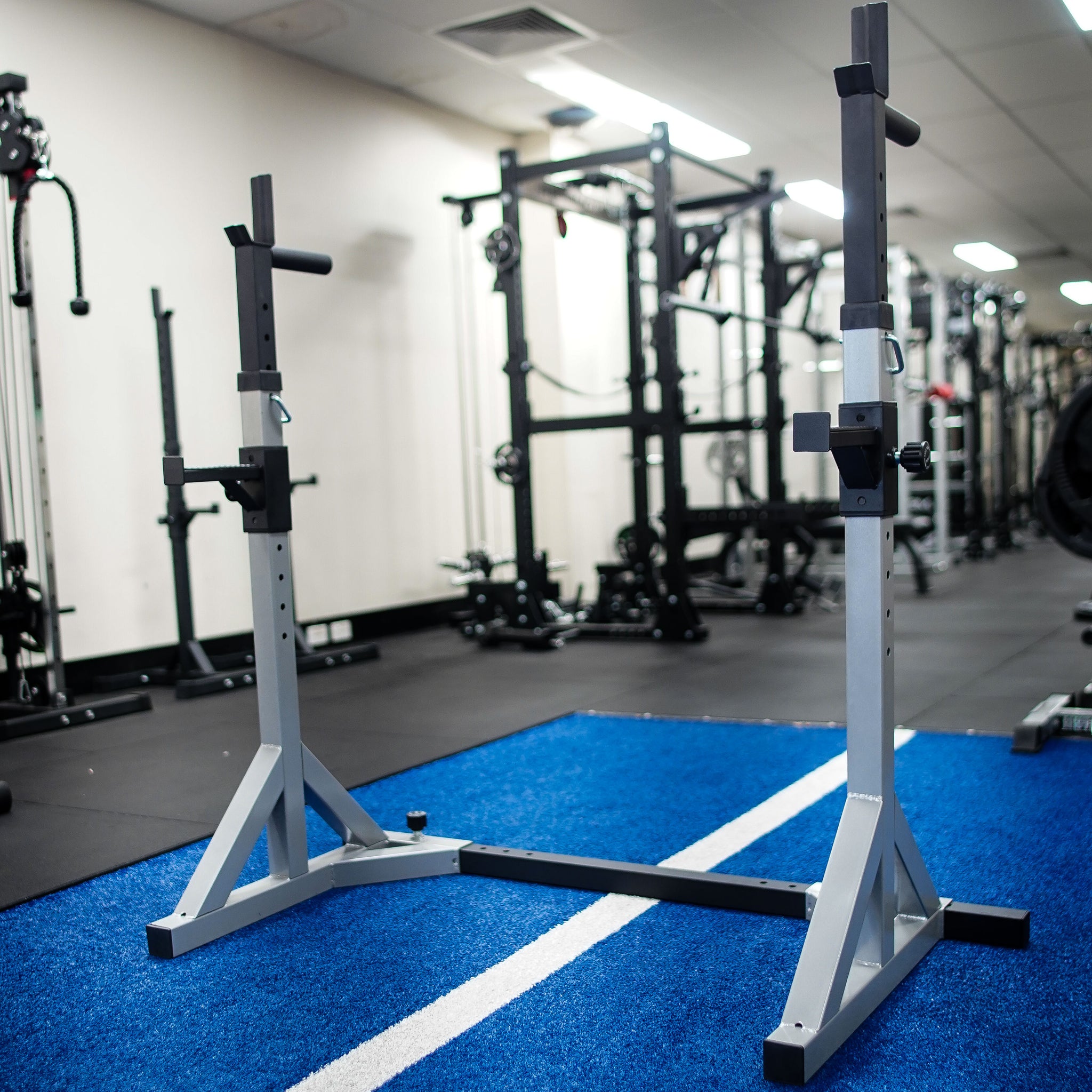 Adjustable Barbell Squat Stands with Dip Handles SST2 Rating Certified ...