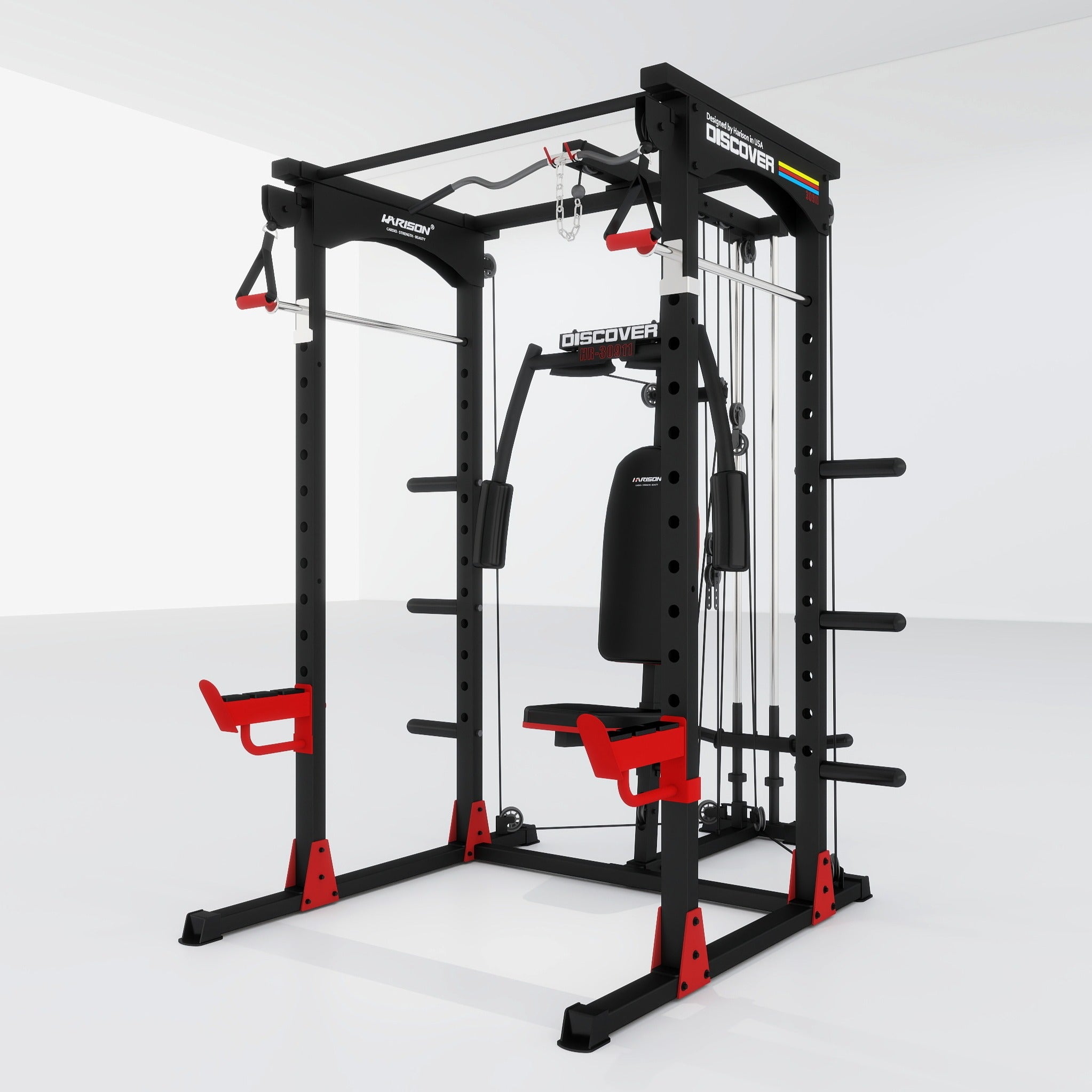 Harison Discover HR-G30911 Power Rack with High Low Pulley and Pec Dec ...