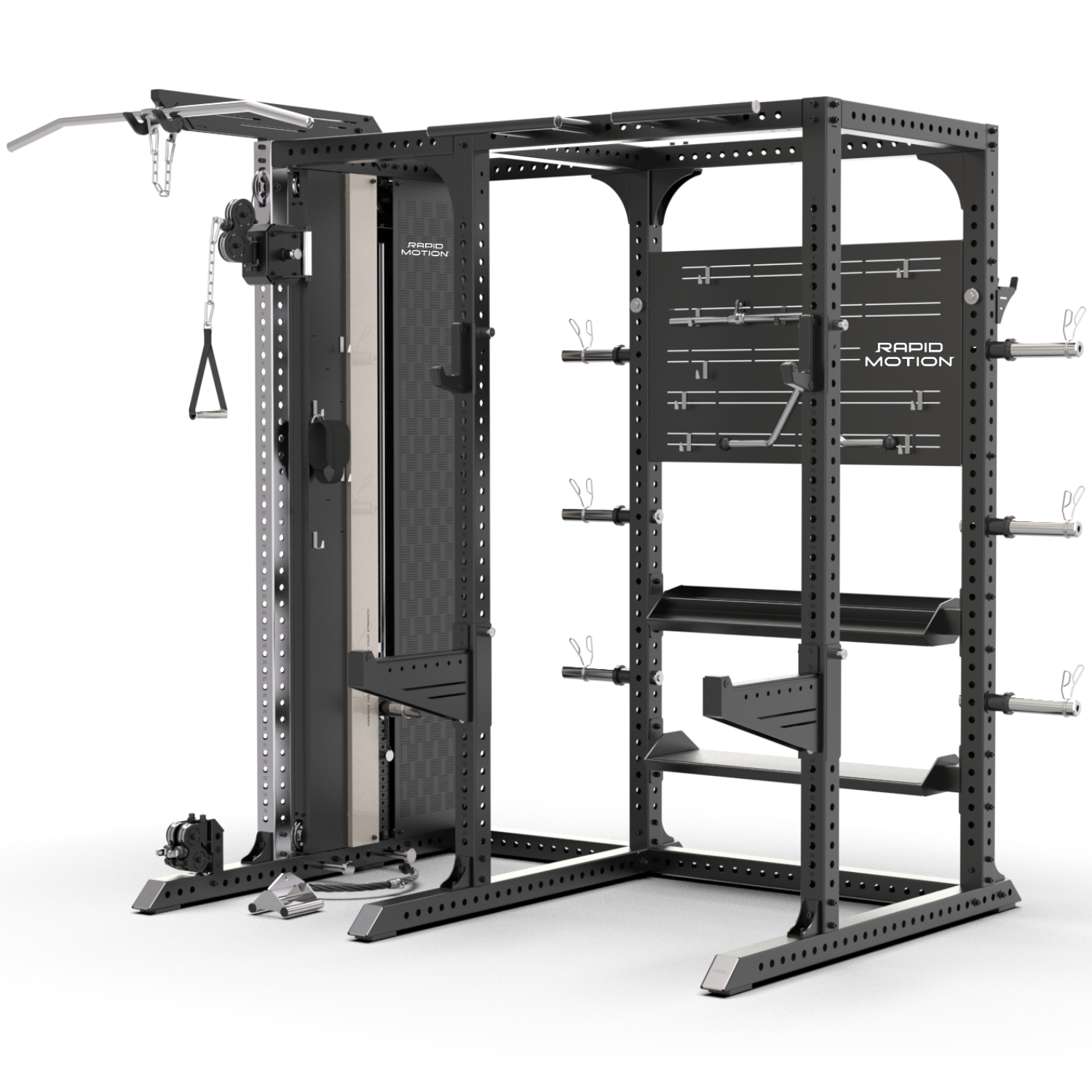 RMC GRAVIX Series Commercial Single Cable + Power Rack + Storage – Gym ...