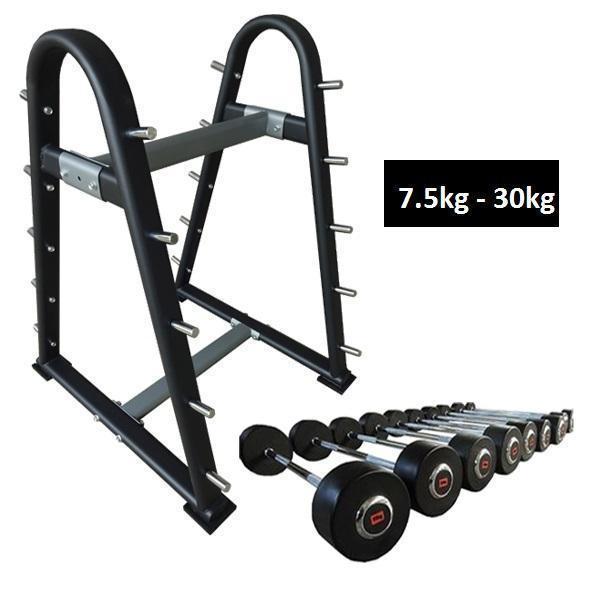 Fixed Barbells - Straight & Curled Barbell Weight Sets