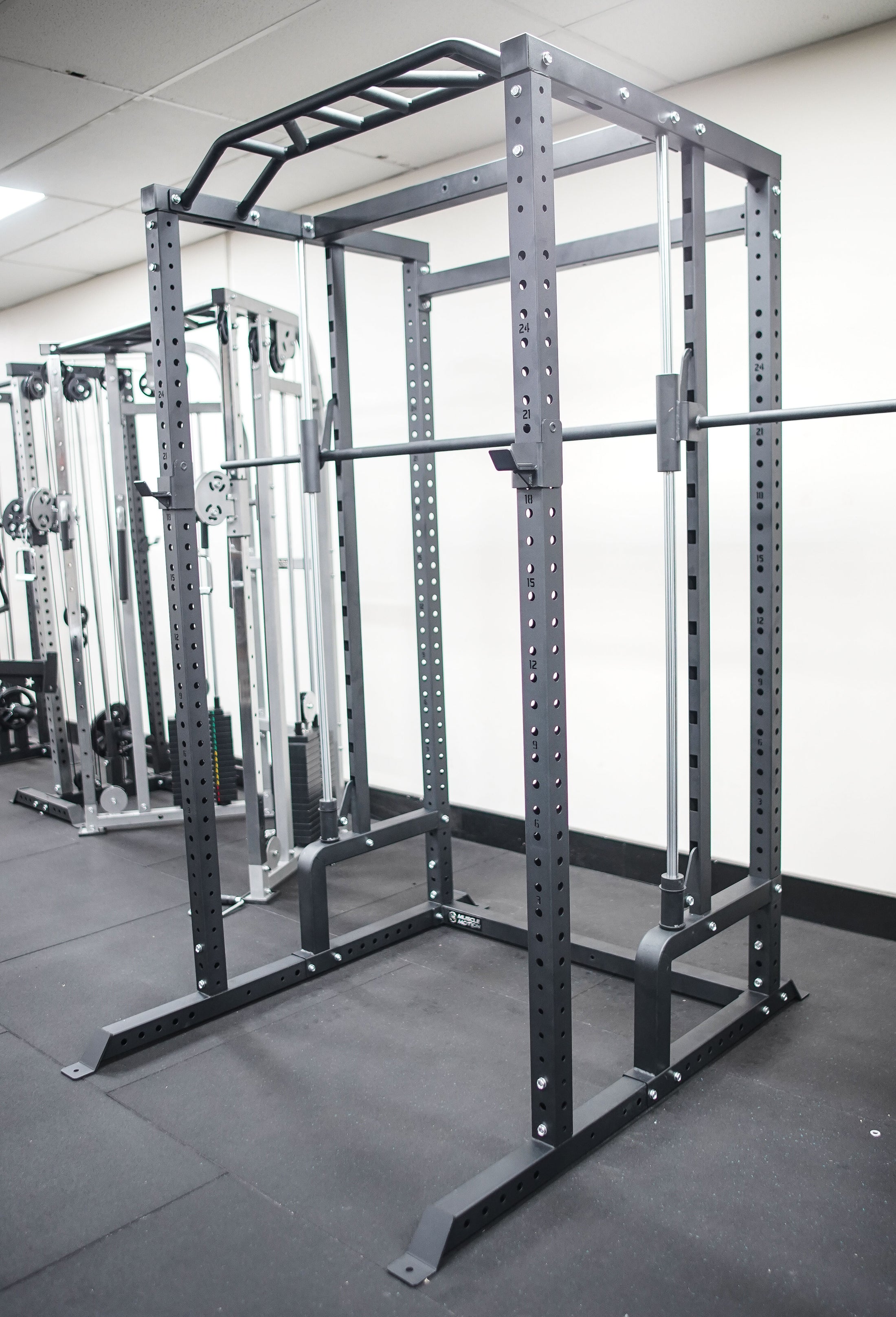 Muscle Motion Valor Power Rack with High Low Pulley and Smith Machine ...