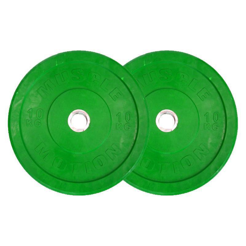 Muscle Motion Pro Club Colour Bumper Plates (Pair) – Gym Direct