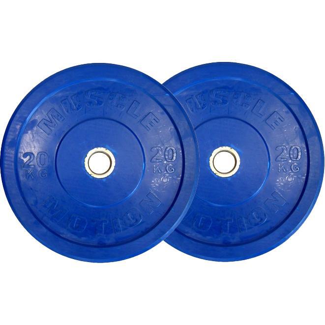 Muscle Motion Pro Club Colour Bumper Plates (Pair) – Gym Direct