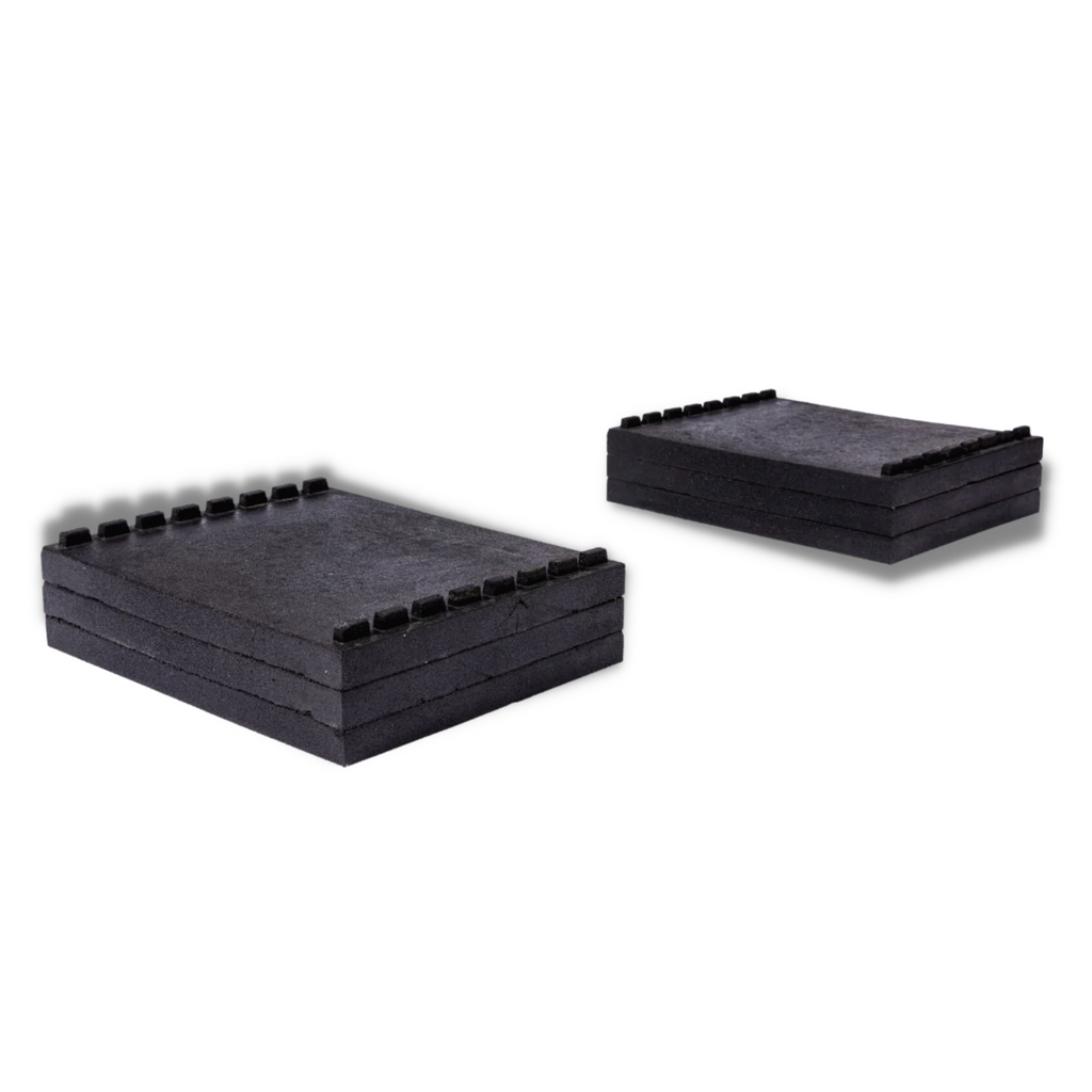Muscle Motion Stackable Rubber Deadlift Blocks (Pair) (Black) – Gym Direct