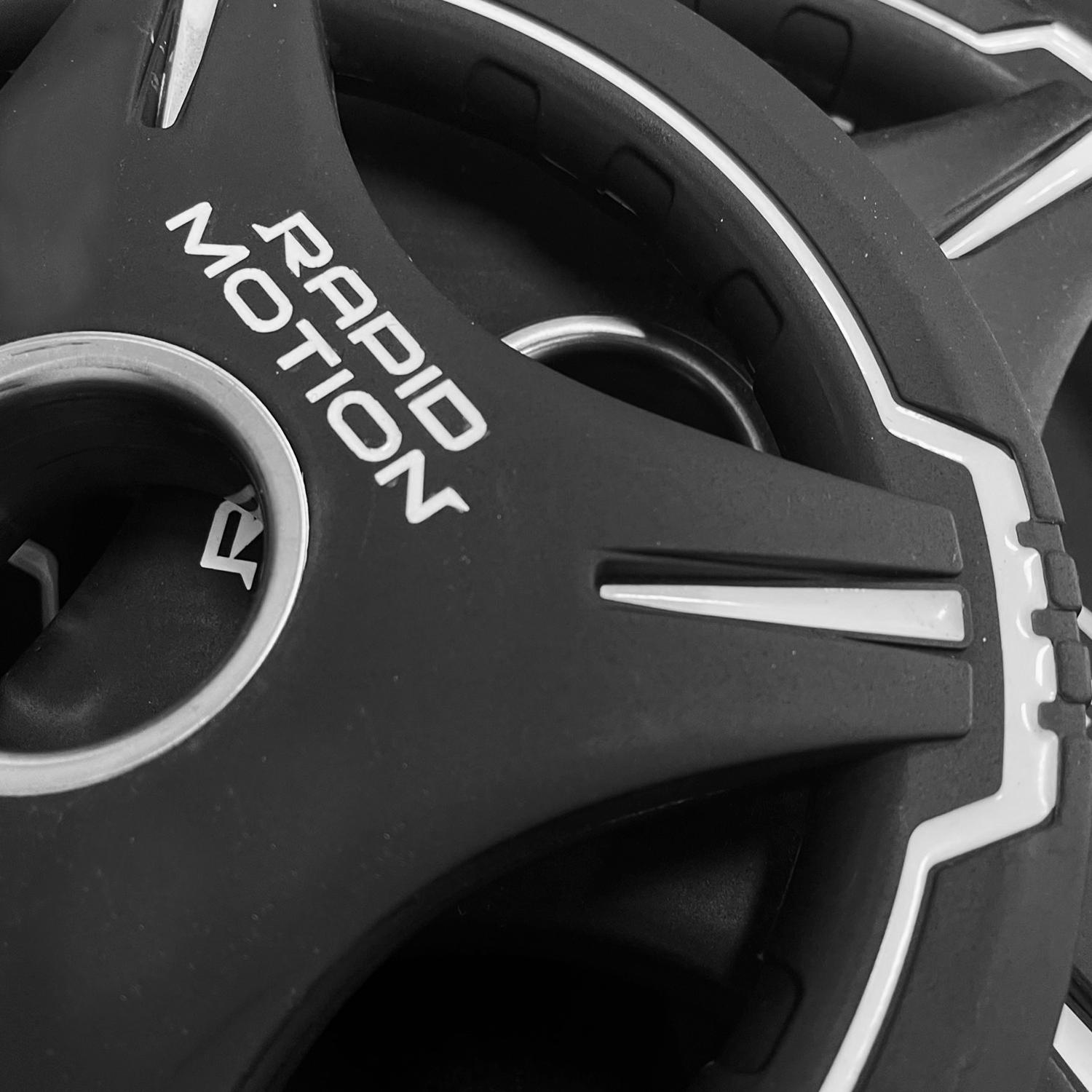Rapid Motion Quad-Grip PU Olympic Plates - Pair | Gym Direct